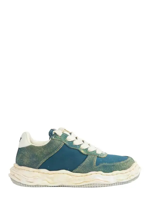 Mihara Yasuhiro Wayne Distressed-effects Sneakers - Blue