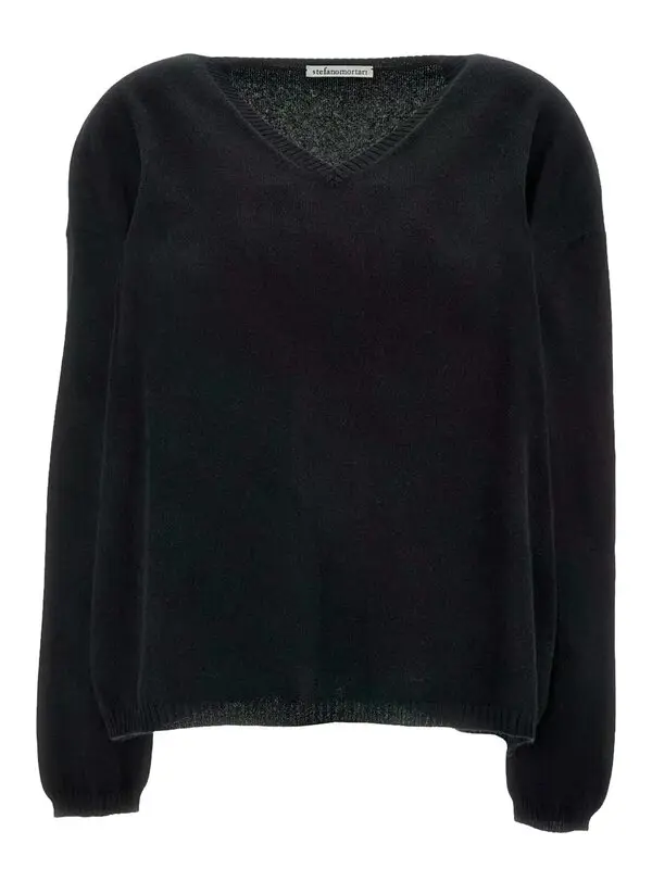 STEFANO MORTARI V-neck Sweater - Black