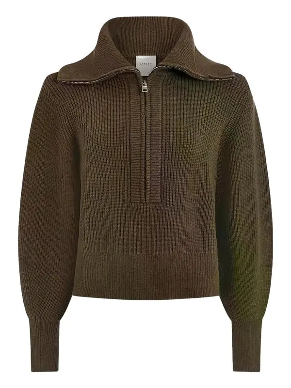 Varley Maura Half-zip Sweater - Brown