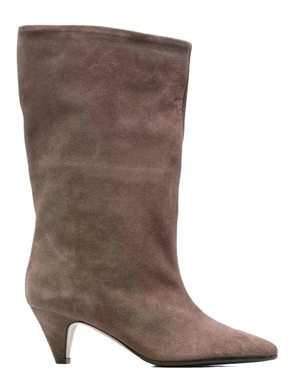 FABIO RUSCONI 65mm Palaia Pointed-toe Boots - Brown