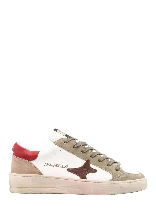 AMA-BRAND Star Appliqué Trainers - Brown