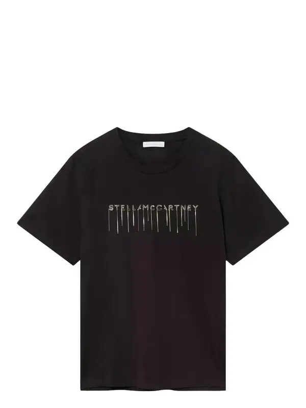 Stella McCartney Embroidered Logo T-shirt - Black