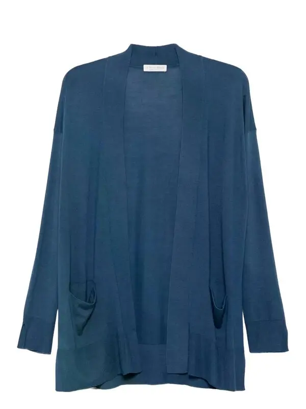 LE TRICOT PERUGIA Pocket Cardigan - Blue