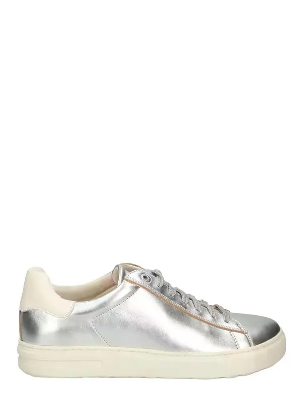 BIRKENSTOCK Bend Lace-up Leather Sneakers - Silver