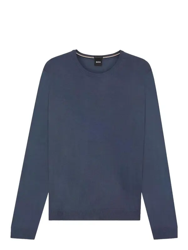 Hugo Boss Crew-neck Wool Pullover - Blue