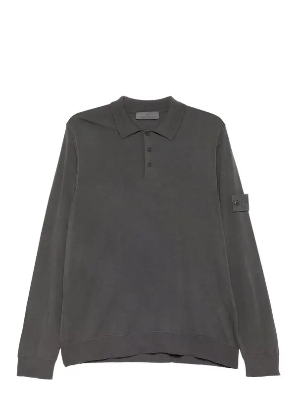 Stone Island Long-sleeve Polo Shirt - Grey
