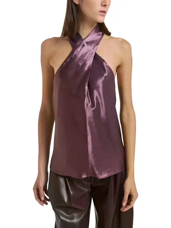 Andamane Zeyne Halterneck Top - Purple