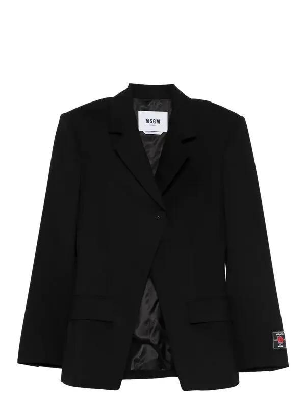 MSGM Button-fastening Blazer - Black