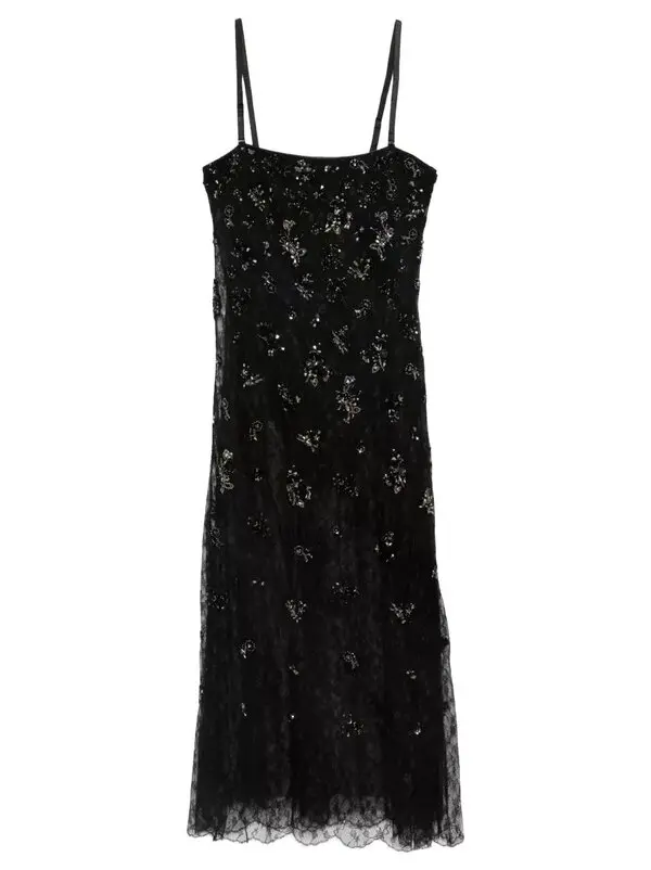 Simkhai Carmela Sequin Embellished Midi Dress - Black