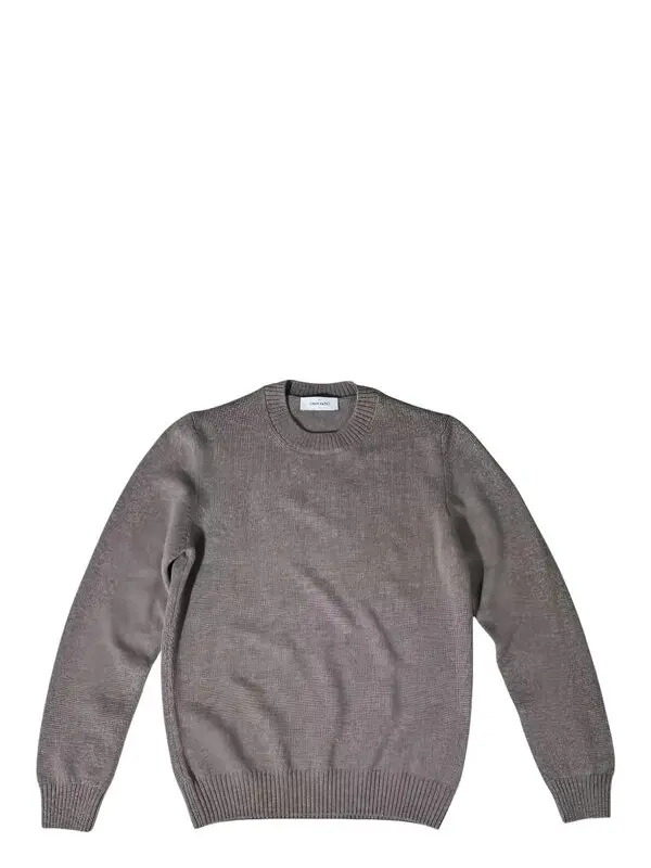 GRAN SASSO Ribbed Crew-neck Sweater - Grey