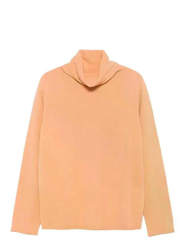 LE TRICOT PERUGIA Turtleneck Long-sleeve Sweater - Orange