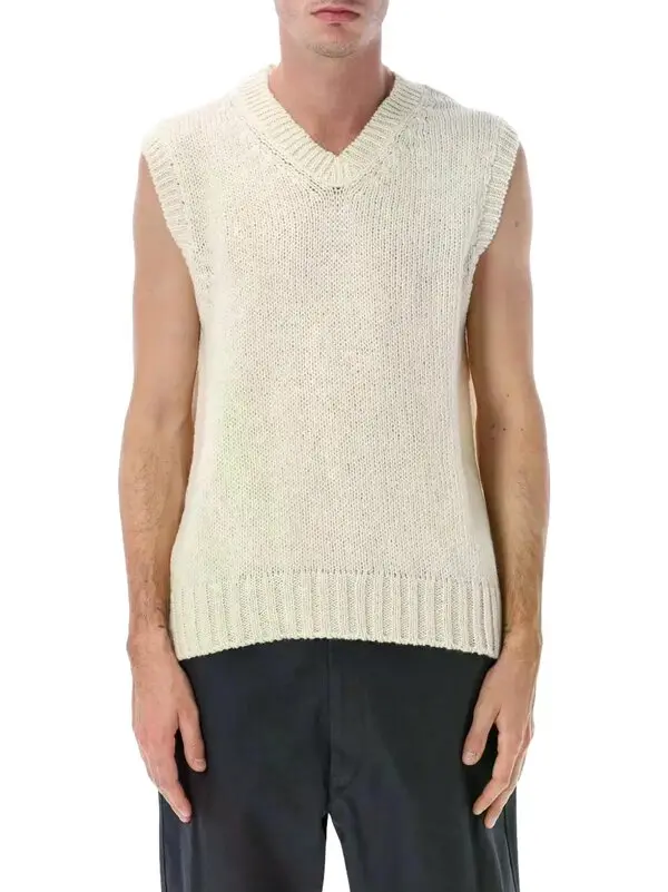 Howlin' Sleeveless V-neck Sweater - Neutrals