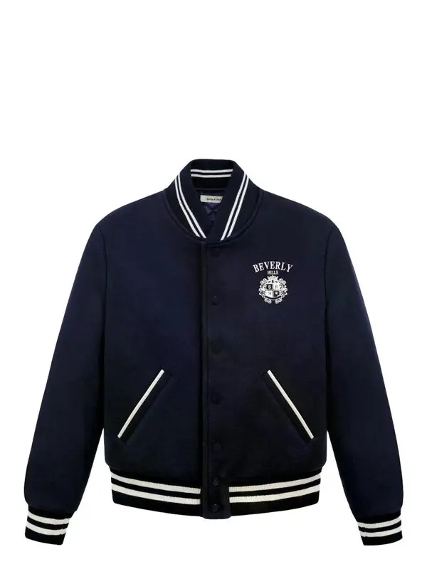 SPORTY & RICH Striped Trim Jacket - Blue