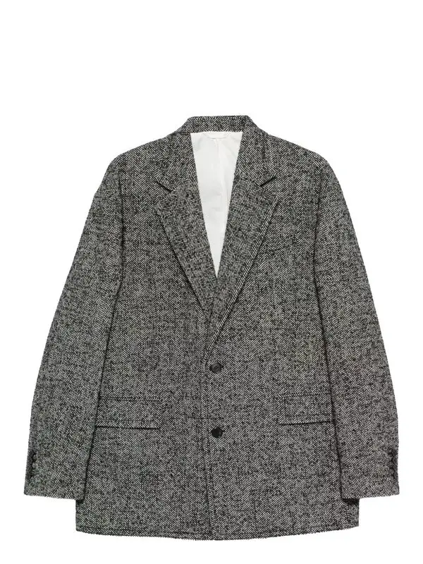 LANVIN Herringbone Two-button Blazer - Black
