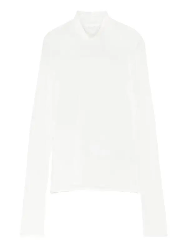 JIL SANDER Mock-neck Long-sleeve Top - White