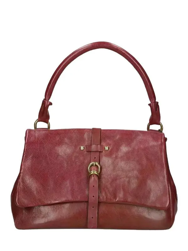 A.S.98 Buckle-strap Leather Shoulder Bag - Red
