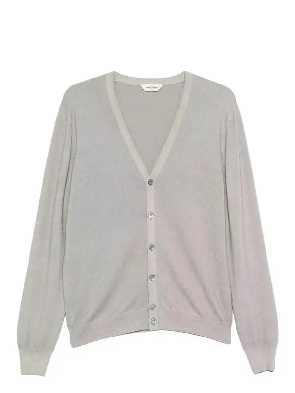 GRAN SASSO V-neck Buttoned Cardigan - Grey
