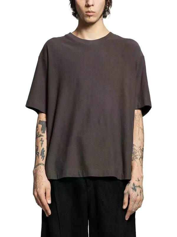 ZIGGY CHEN Back-print T-shirt - Brown