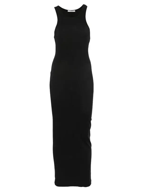 ENTIRE STUDIOS Midi Muscle Tank Dress - Black