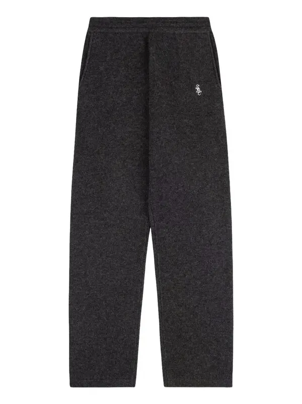 SPORTY & RICH Embroidered Trousers - Grey
