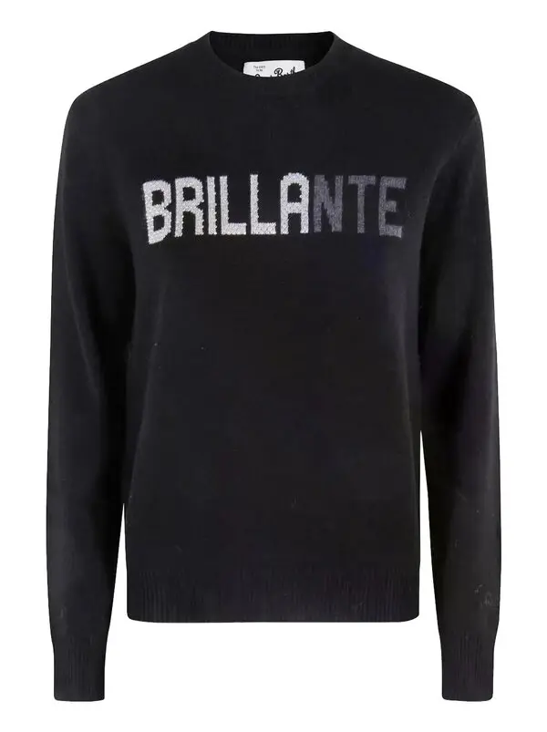 MC2 SAINT BARTH Rhinestone-appliqué Sweater - Black