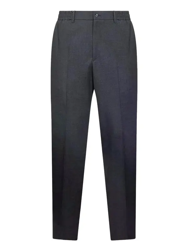 Tagliatore Tapered Trousers With Elasticated Waistband - Grey
