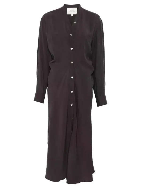 Studio Nicholson Fiore Midi Shirt Dress - Brown