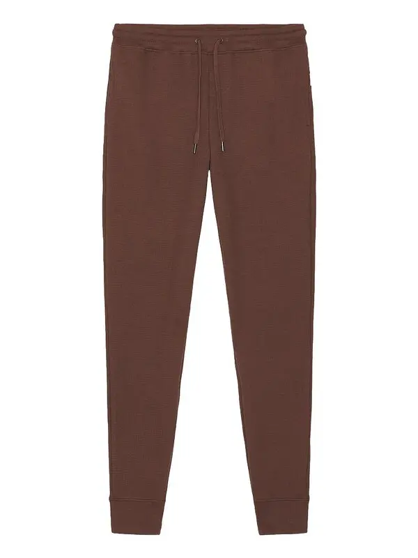 Onia Waffle Jogger In Brown - Java
