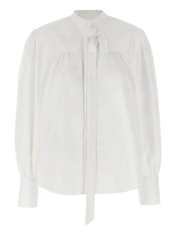 Prada Bow-ruffled Shirt - White