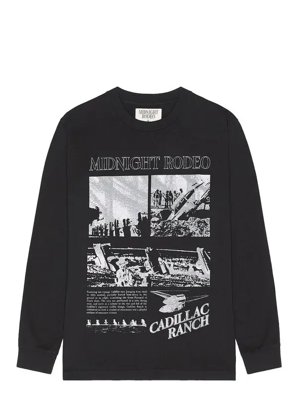 MIDNIGHT RODEO Cadillac Ranch Long Sleeve Tee - Black