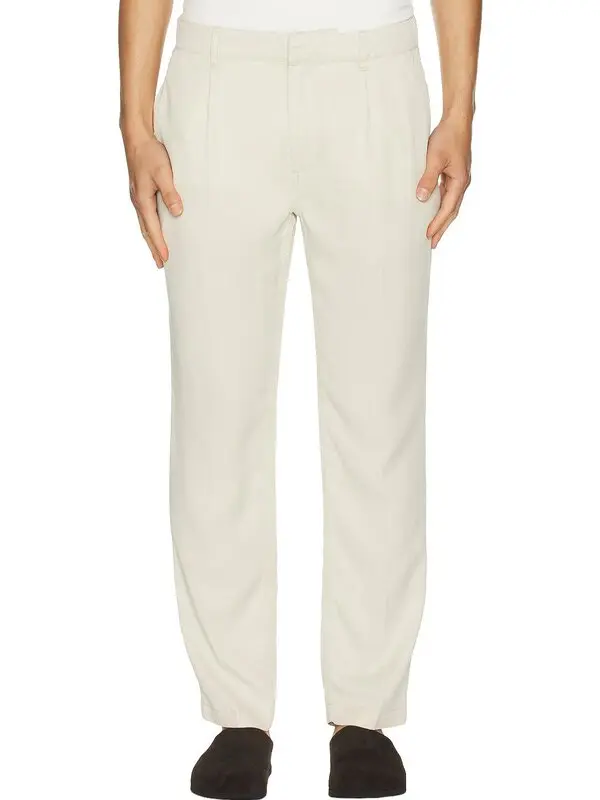 Onia Lyocell Tapered Trouser - Stone