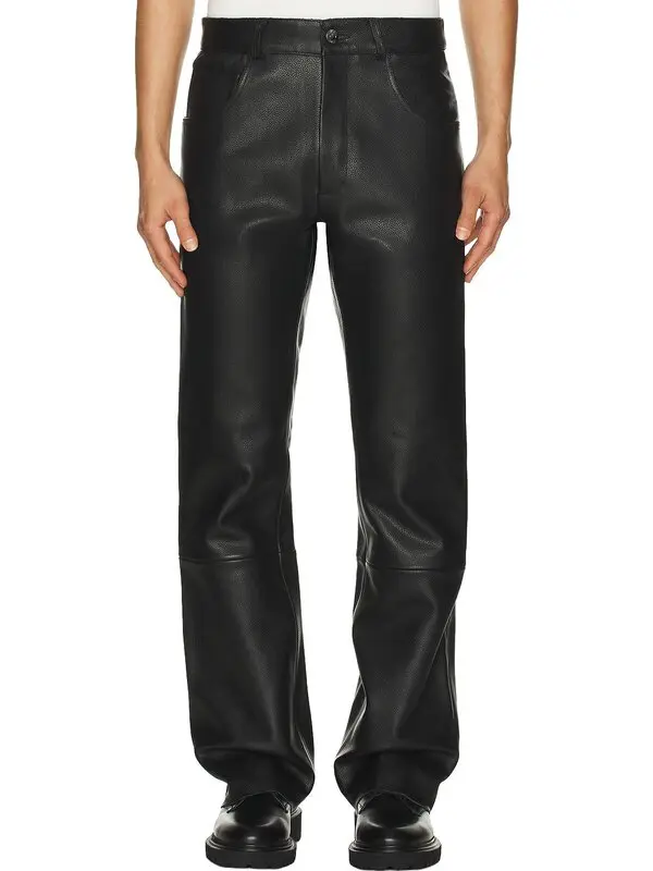 MIDNIGHT RODEO Leather Pants - Black