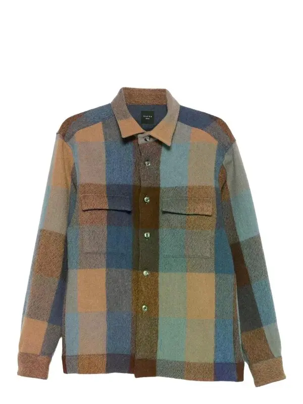 XACUS Check Pocket Jacket - Brown