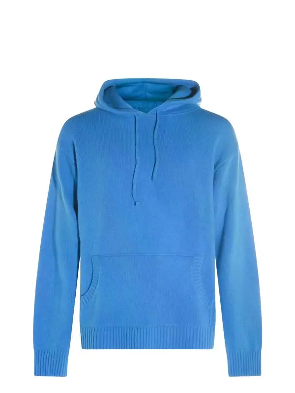 SEVEN GAUGE Fine-knit Hoodie - Blue