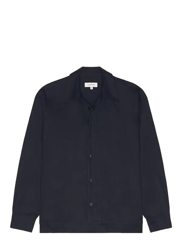 LE17SEPTEMBRE Double Layered Cotton Shirt - Navy