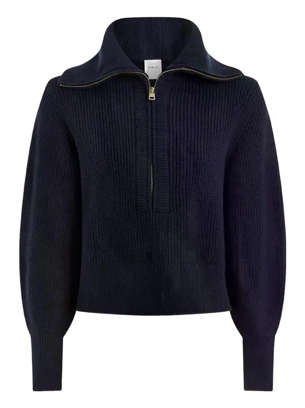 Varley Maura Half-zip Ribbed Sweater - Blue