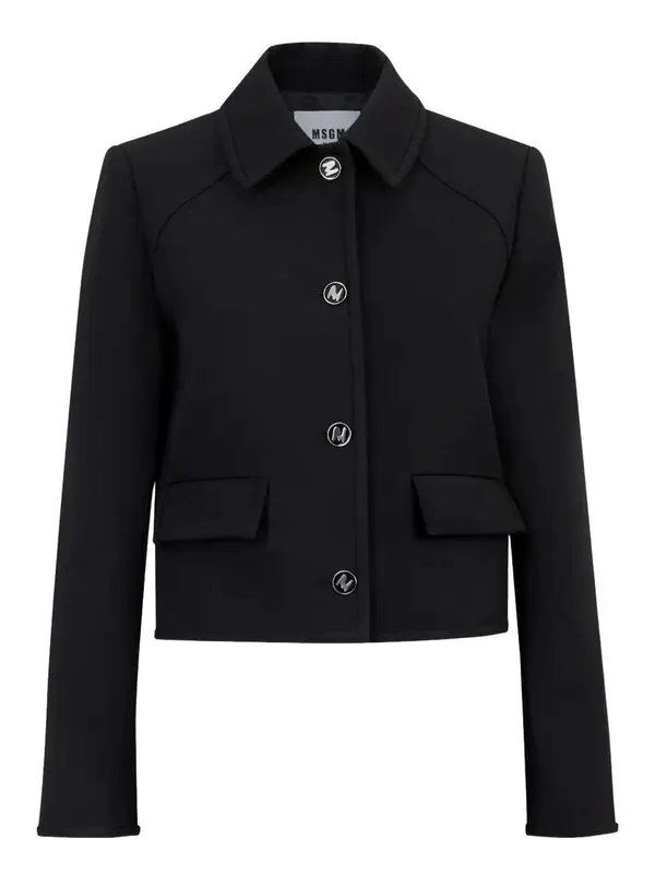 MSGM Button-fastening Jacket - Black