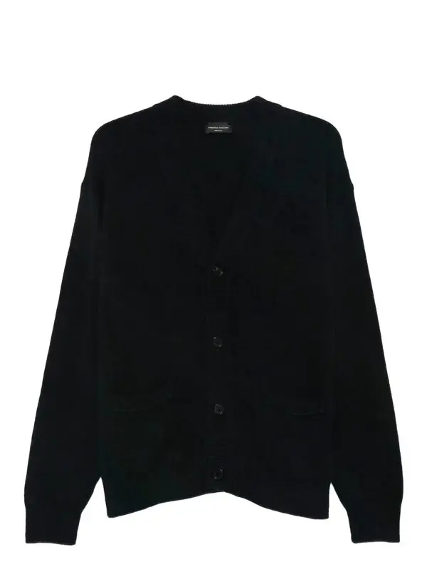 ROBERTO COLLINA Pocket Cardigan - Blue