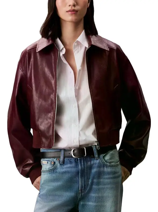 Calvin Klein Zipped Jacket - Red