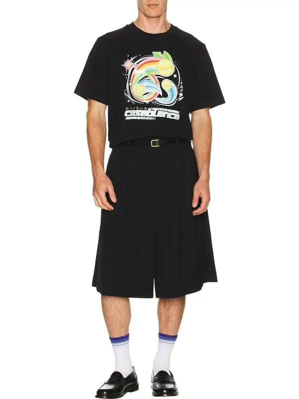 Casablanca T-shirt In Black - Manga Tennis Ball