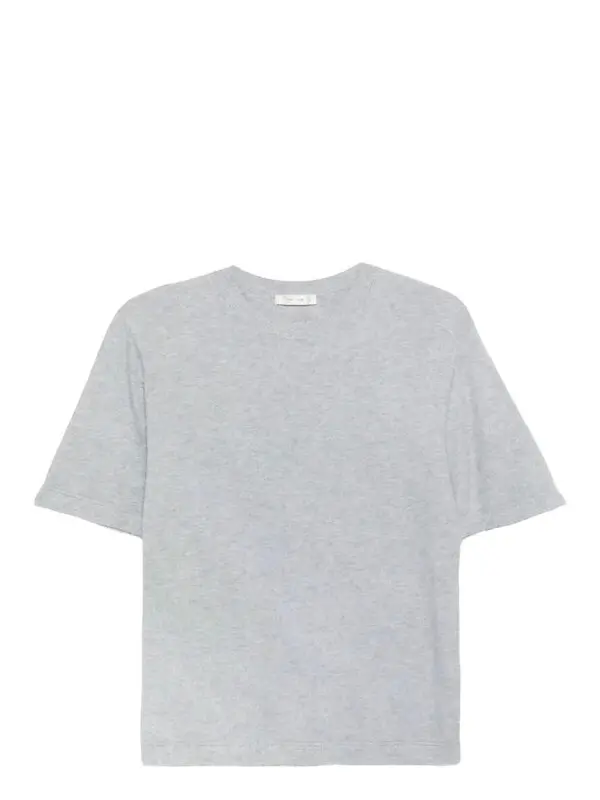 THE ROW Raw-edge Cotton Top - Grey