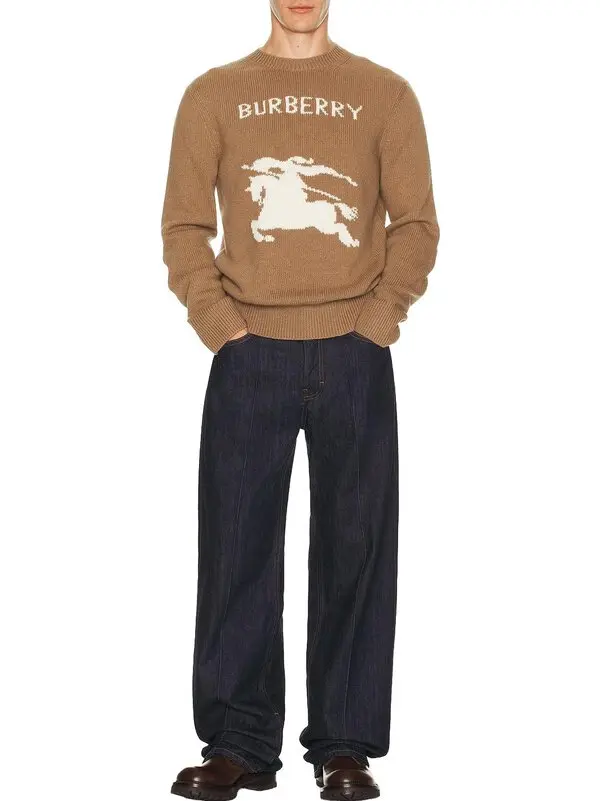 Burberry Bobby Intarsia Ekd Sweater - Camel