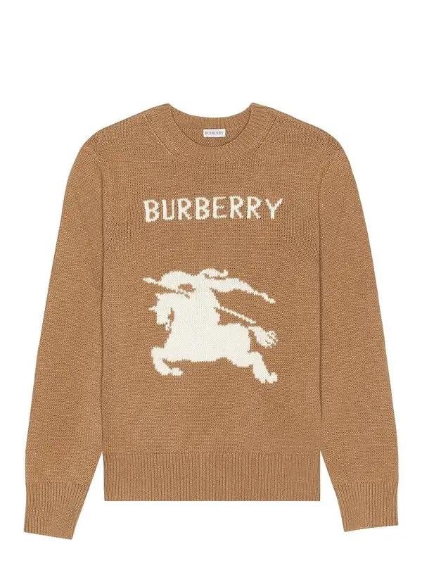 Burberry Bobby Intarsia Ekd Sweater - Camel