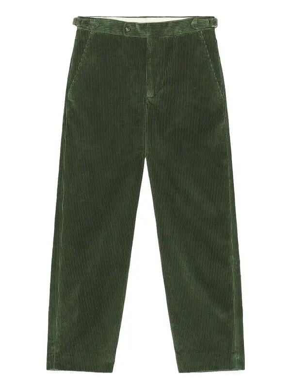 BODE Corduroy Side Buckle Trousers - Green