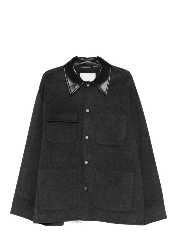Nanushka Camilo Patch-pockets Overshirt - Grey