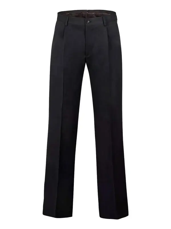 MOORER Pleated Silk Trousers - Black
