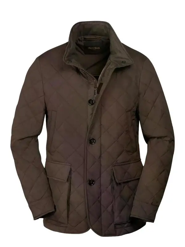 MOORER Kesten Quilted Jacket - Brown