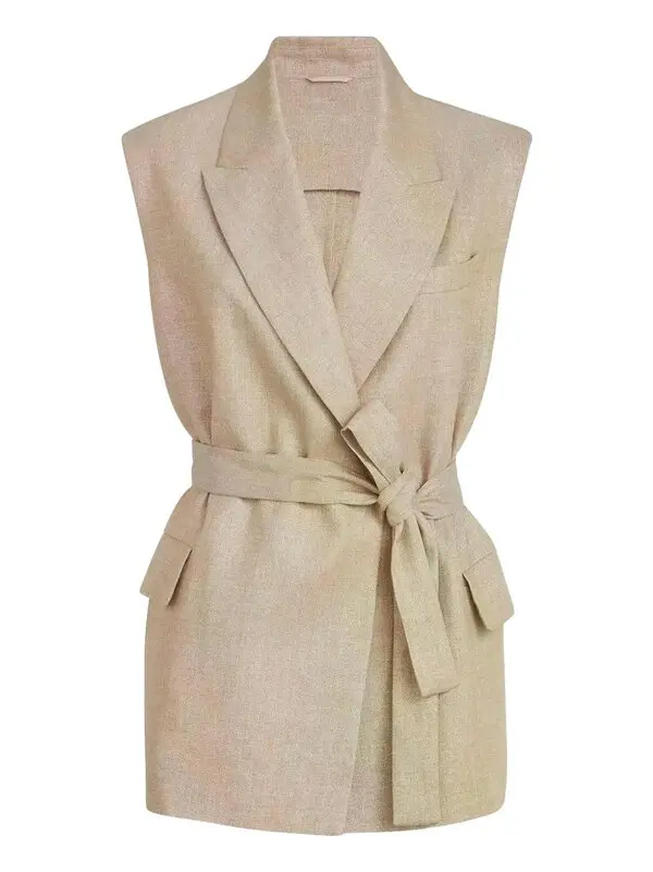 Brunello Cucinelli Belted Jacket - Neutrals