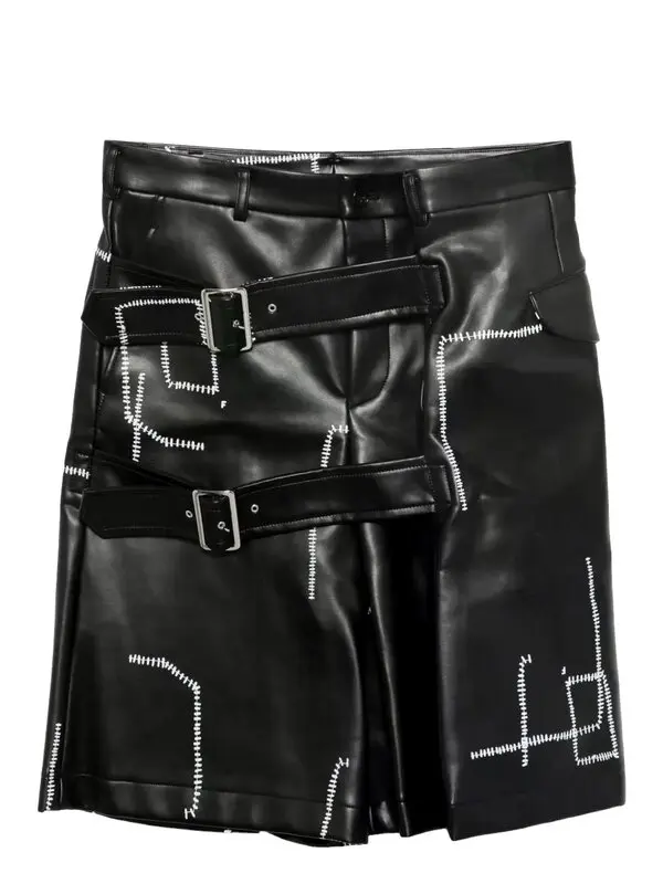 BLACK COMME DES GARÇONS Printed Shorts - Black