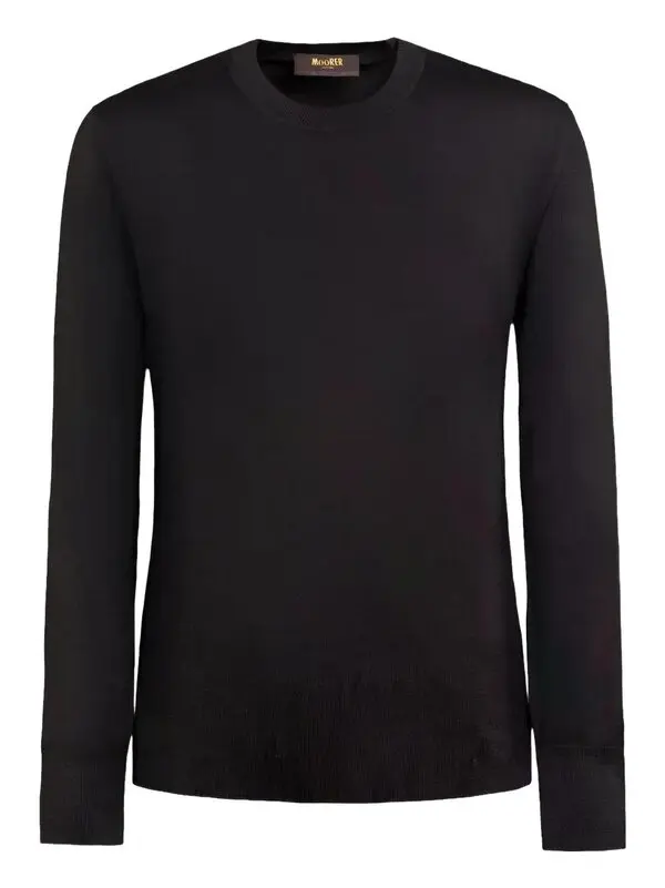 MOORER Crew-neck Sweater - Black